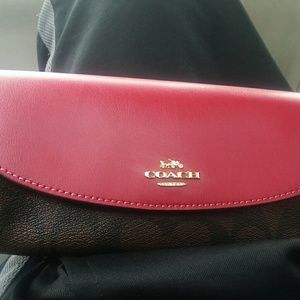 Coach | Bags | Brand New Coach Wallet Hot Pink Brown | Poshmark
